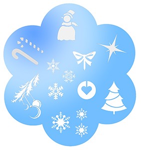plantilla trebol para pintacaras navidad 2